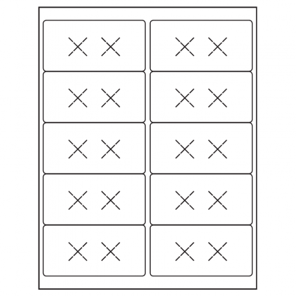 4" x 2" White Matte Litho Rectangular Sheet Labels - Style 885 - Smith ...