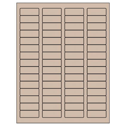 1.75" x 0.666" Pastel Tan Rectangular Sheet Labels - Style 891 - Smith ...