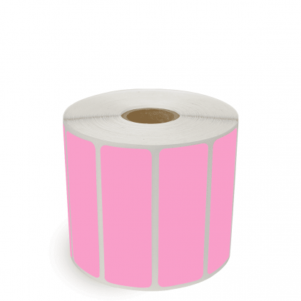 3" x 1" Hot Pink - Thermal Transfer Labels - 1" Core - Smith Corona