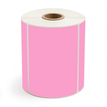 4" x 3" Hot Pink - Direct Thermal Labels - 1" Core - Freezer Grade ...