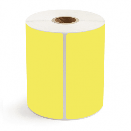 4" x 6" Yellow - Thermal Transfer Labels - 1" Core - Smith Corona
