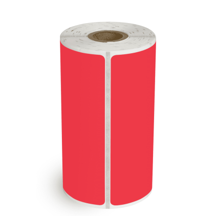 3" x 5" Red - Direct Thermal Labels - 0.75" Core (Timing Mark ...