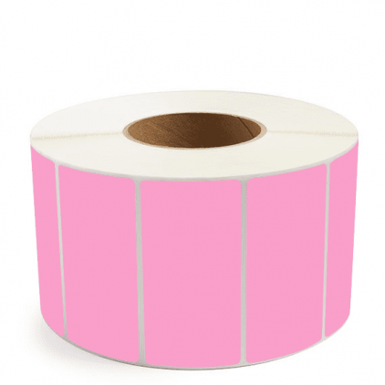 4" x 2" Hot Pink - Direct Thermal Labels - 3" Core - Freezer Grade ...