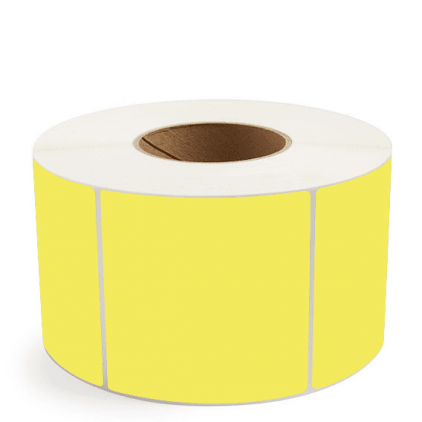 4" x 4" Yellow - Direct Thermal Labels - 3" Core - Smith Corona