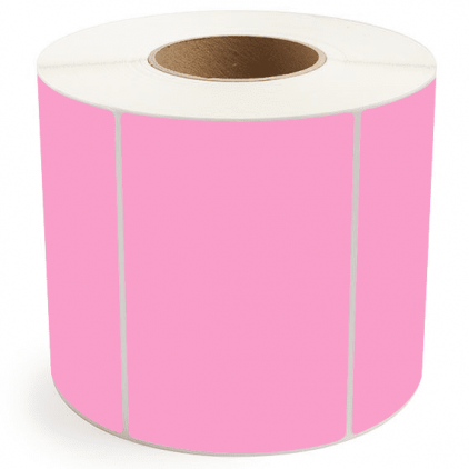 6" x 4" Hot Pink - Thermal Transfer Labels - 3" Core - Freezer Grade ...