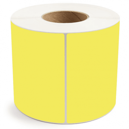 6" x 8" Yellow - Thermal Transfer Labels - 3" Core - Smith Corona