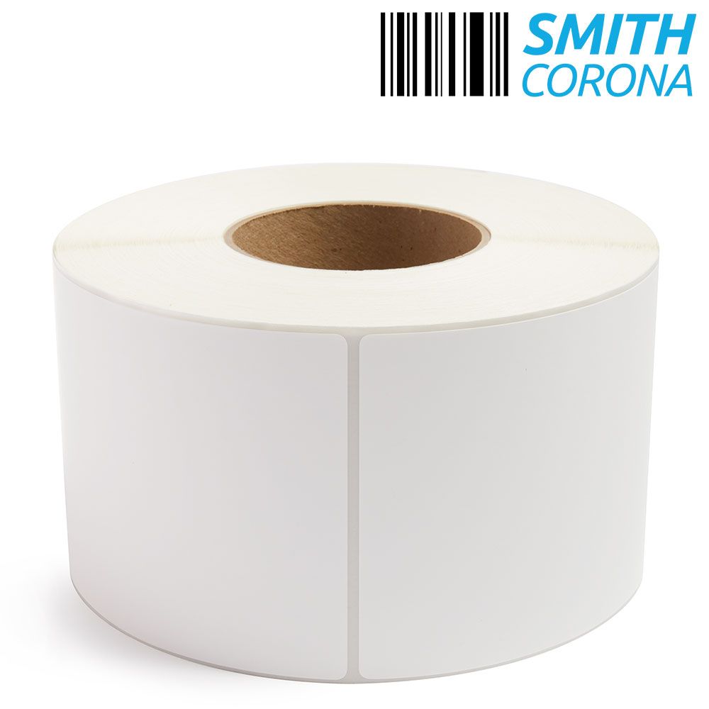 4" x 8" White Matte Paper - Direct Thermal Labels - 3" Core - Smith Corona