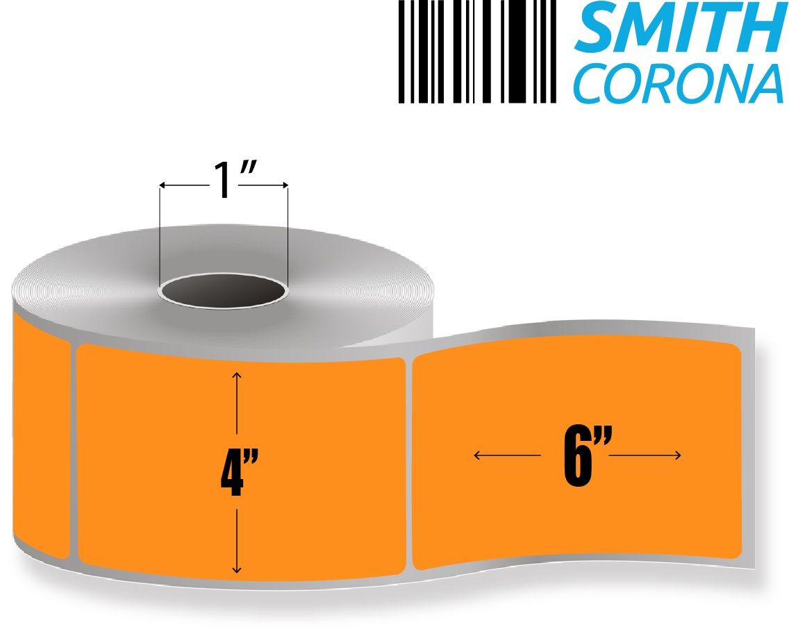 4x6 Orange - Direct Thermal Labels - 1" Core - Lowest Prices Online