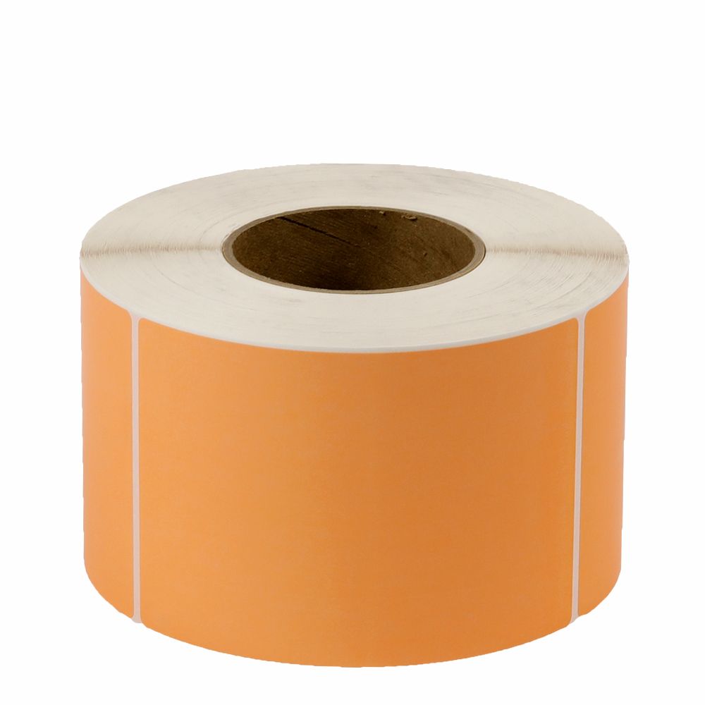 4x6 Fluorescent Orange - Thermal Transfer Labels - 3" Core