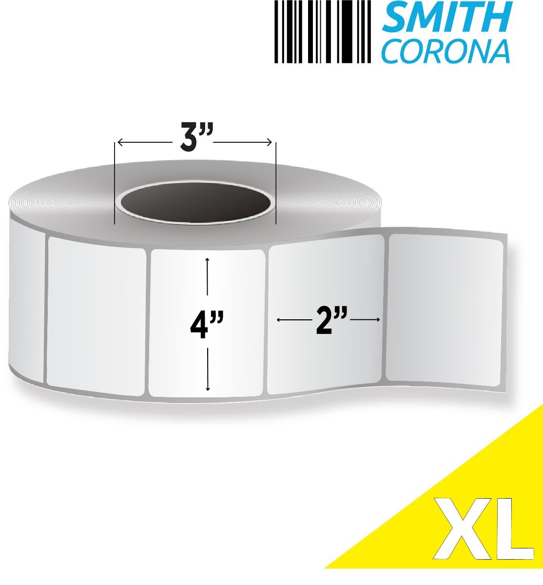 4x2 (No Perf) Direct Thermal Labels - Jumbo Roll (12" OD)