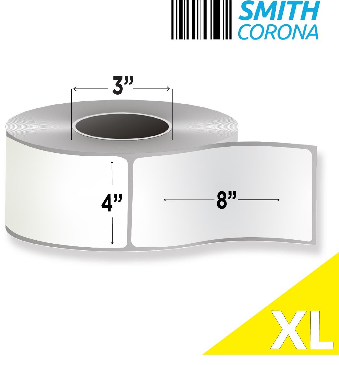 4x8 (No Perf) Direct Thermal Labels - Jumbo Roll (12" OD)