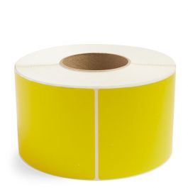 4" x 6" Yellow - Direct Thermal Labels - 3" Core