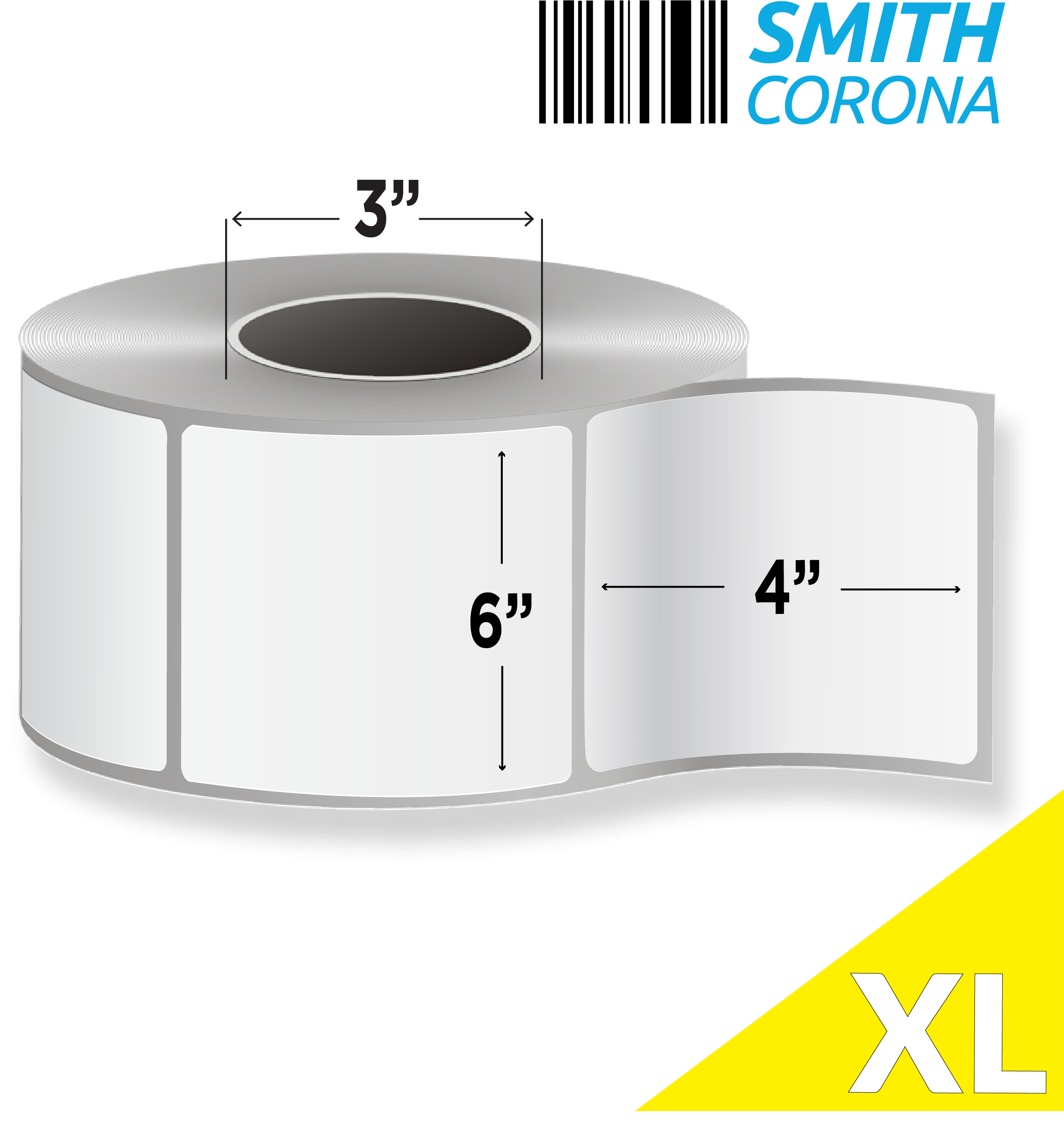 6x4 (No Perf) Direct Thermal Labels - Jumbo Roll (12" OD)