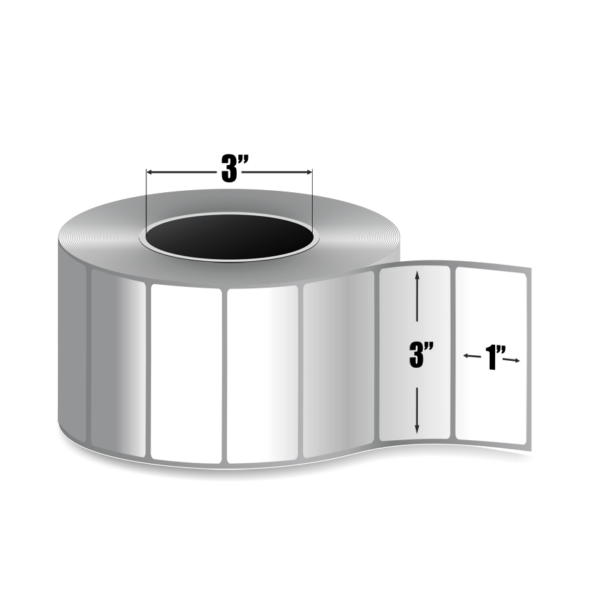 3x1 Thermal Transfer Labels - 3" Core - Lowest Prices Online