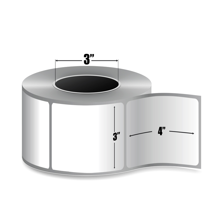 3x4 Thermal Transfer Labels - 3" Core - Lowest Prices Online