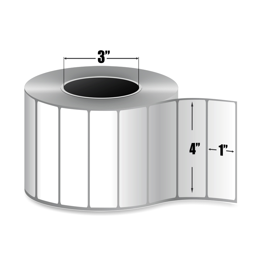 4x1 Thermal Transfer Labels - 3" Core - Lowest Prices Online