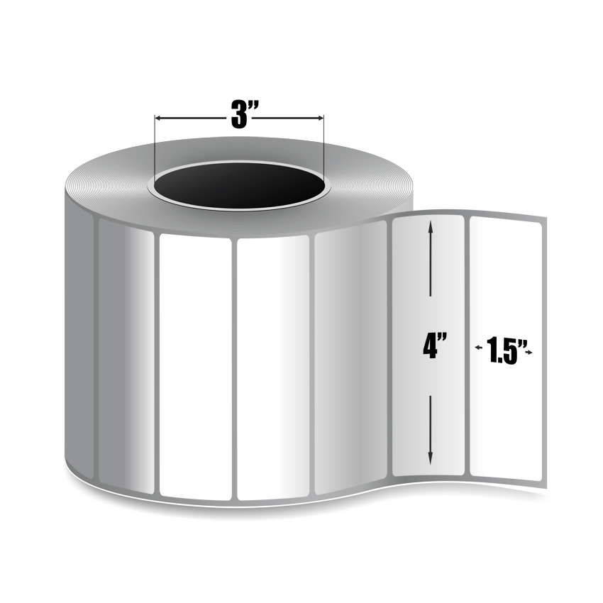 4x1.5 Thermal Transfer Labels - 3" Core - Lowest Prices Online