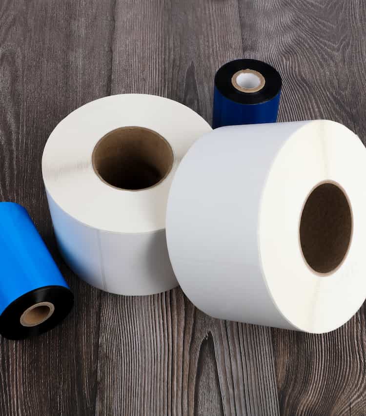 4" x 2" White - Thermal Transfer Labels - 3" Core - Smith Corona