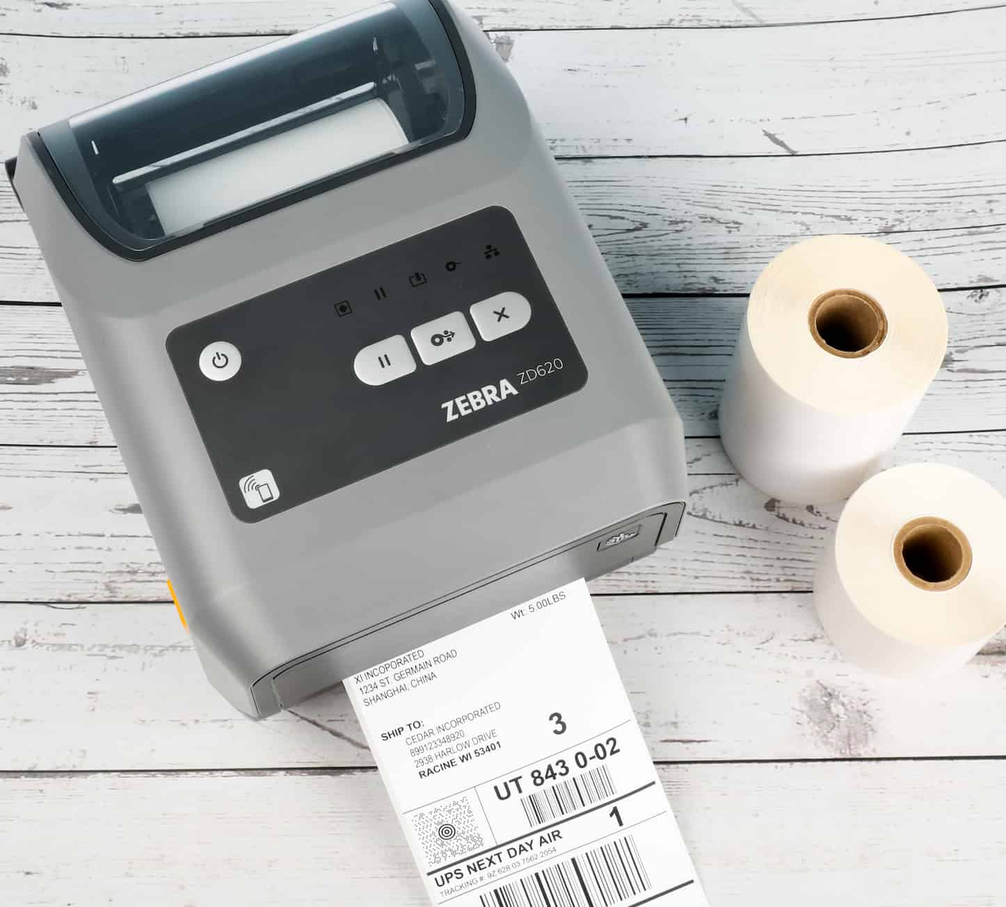 3" x 1" White - Thermal Transfer Labels - 1" Core - Smith Corona